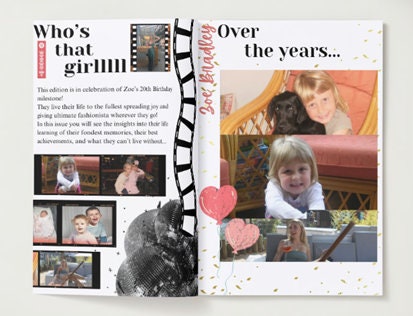 Birthday Magazine Template for Best Friend - Etsy
