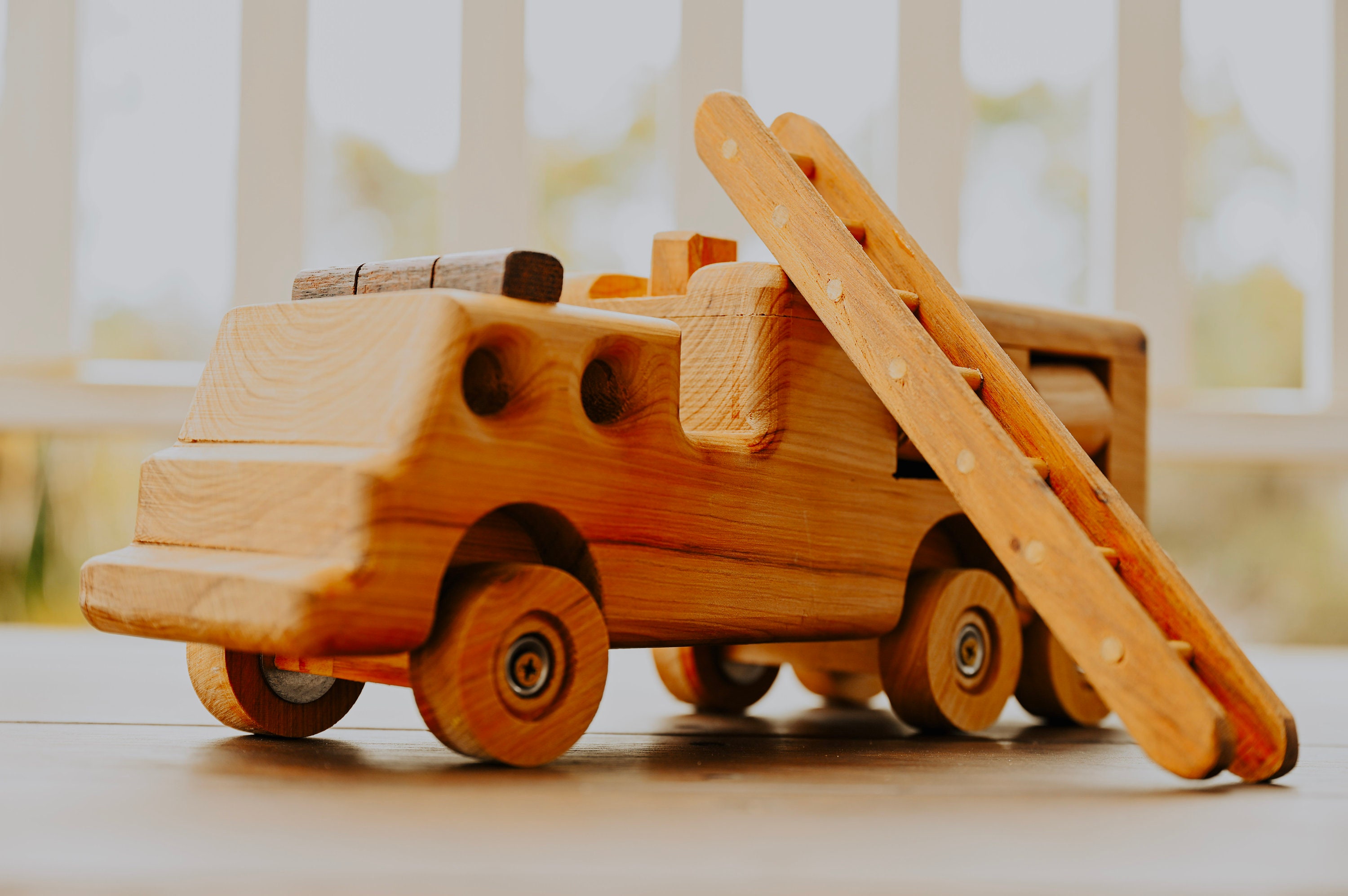 Personalised Handmade Wooden Fire Truck - Etsy