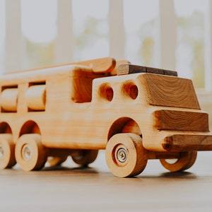 Personalised Handmade Wooden Fire Truck - Etsy