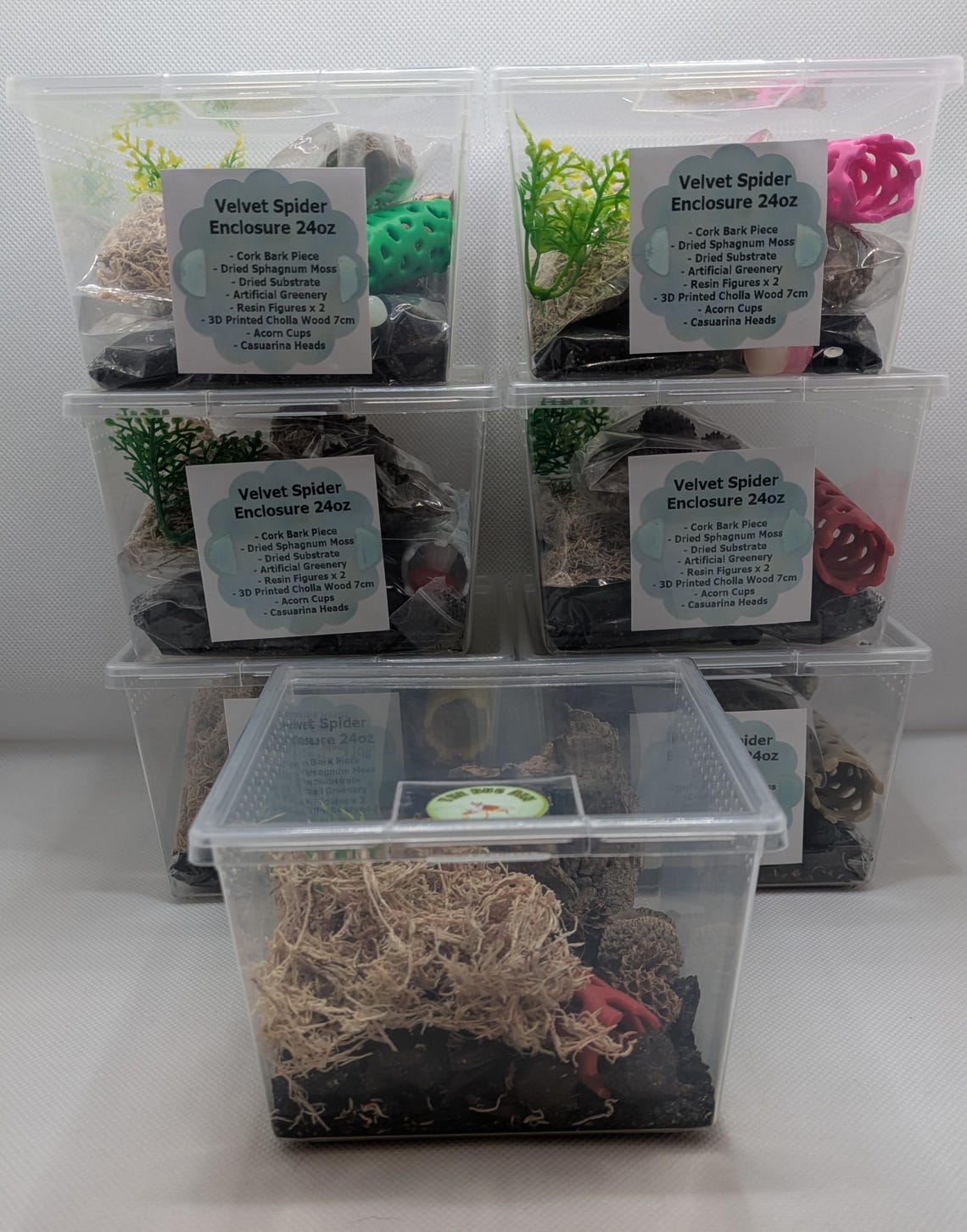 Velvet Spider Full Setup Kit 24oz. Substrate, Moss, Cork Bark, Cholla ...