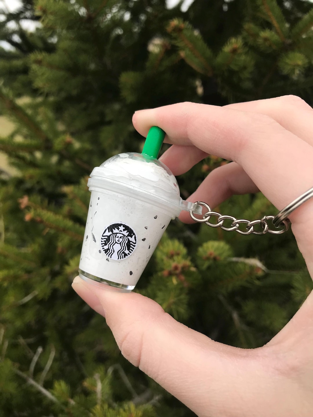 VANILLA FRAPPUCCINO, Starbucks Keychain, Liquid Starbucks Keychain ...