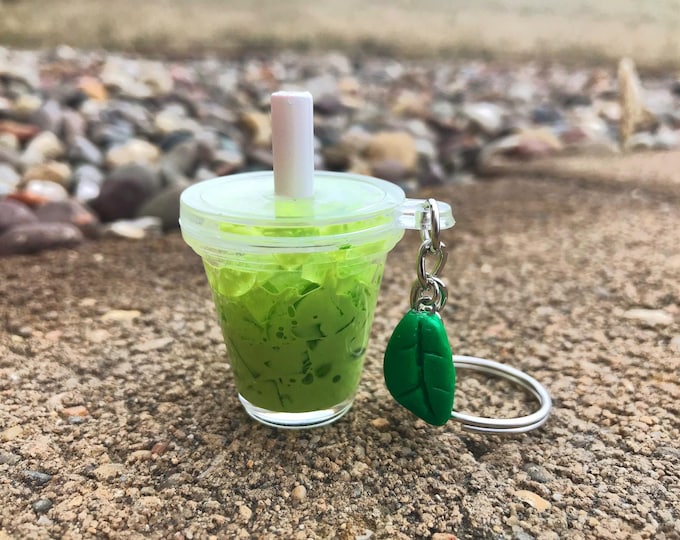 Cute Matcha Latte Acrylic Charm/keychain/planner Charm/ Sprinkles - Etsy