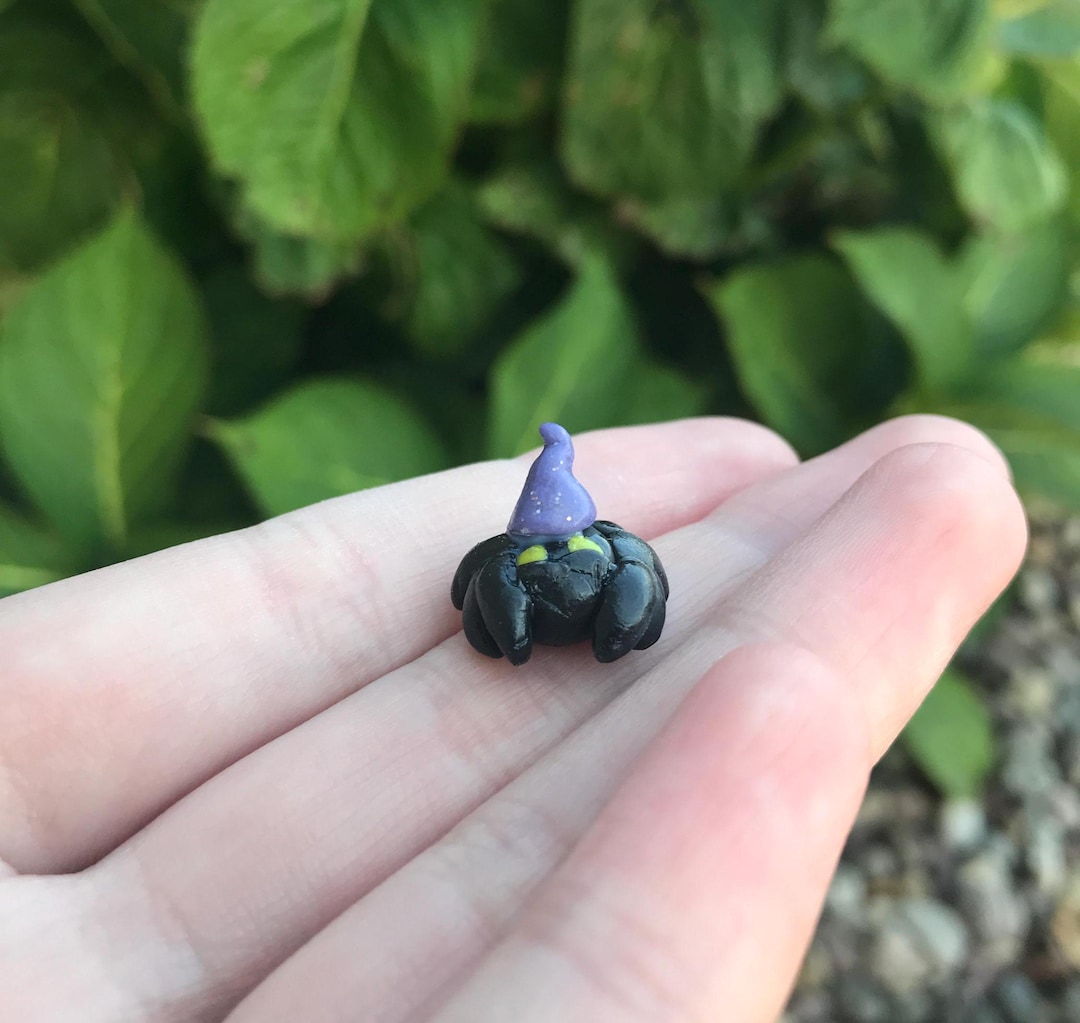 Teensy Tiny Poly Clay Spider Witch Halloween Desk Buddy Trinket - Etsy
