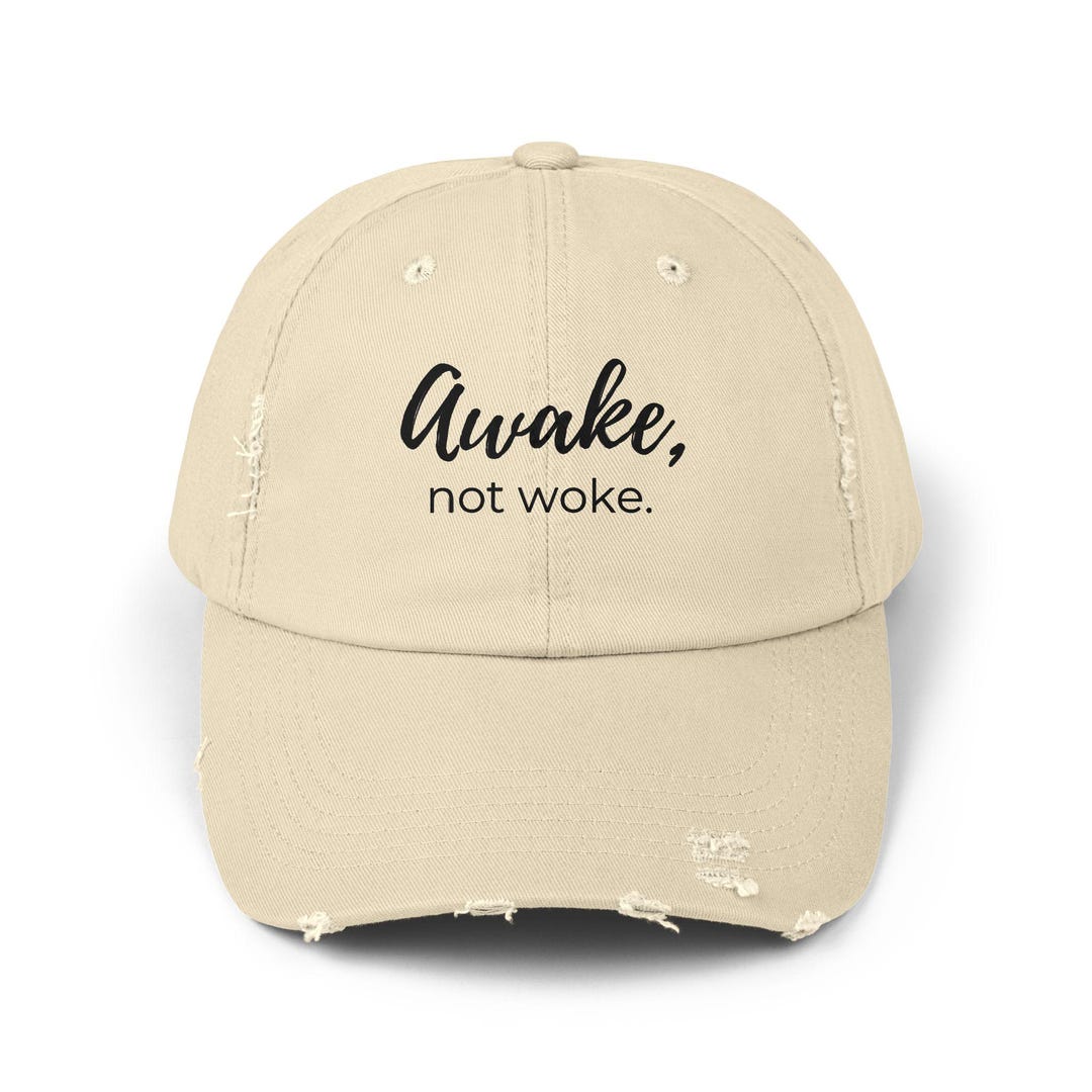 Awake, Not Woke Unisex Baseball Hat - Etsy