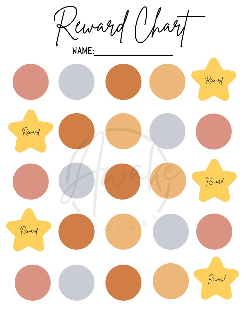 Reward Chart Toddler Reward Chart Reward Chart Printable Kids Routine ...