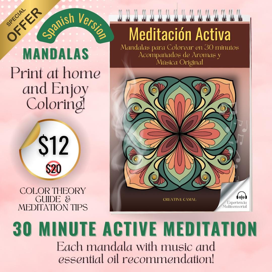 Elegant Mandala Coloring Book Active Meditation, 30-minute Daily ...