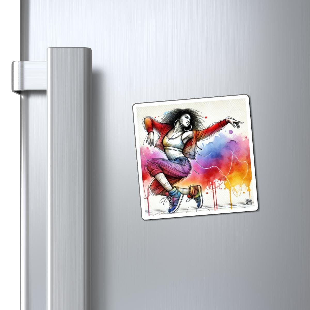 Magnets, Hip Hop Dancer Girl Fridge Magnets, Dance Lover Kitchen Decor ...