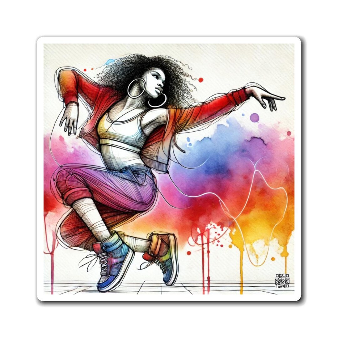 Magnets, Hip Hop Dancer Girl Fridge Magnets, Dance Lover Kitchen Decor ...