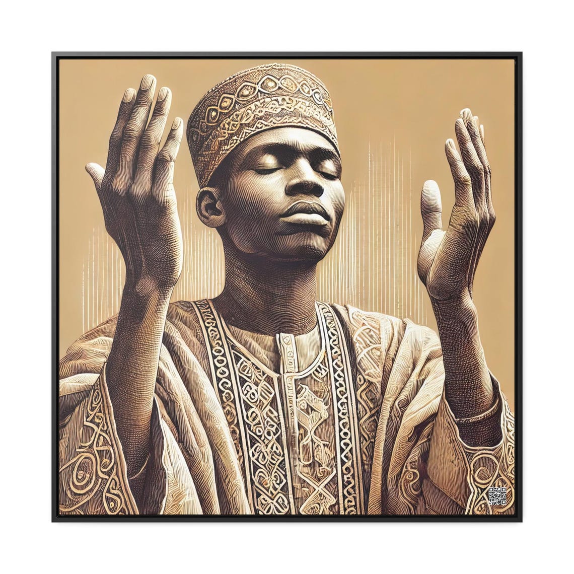 Praying Fella #2 | African Art | African American Art | Black Art - Etsy