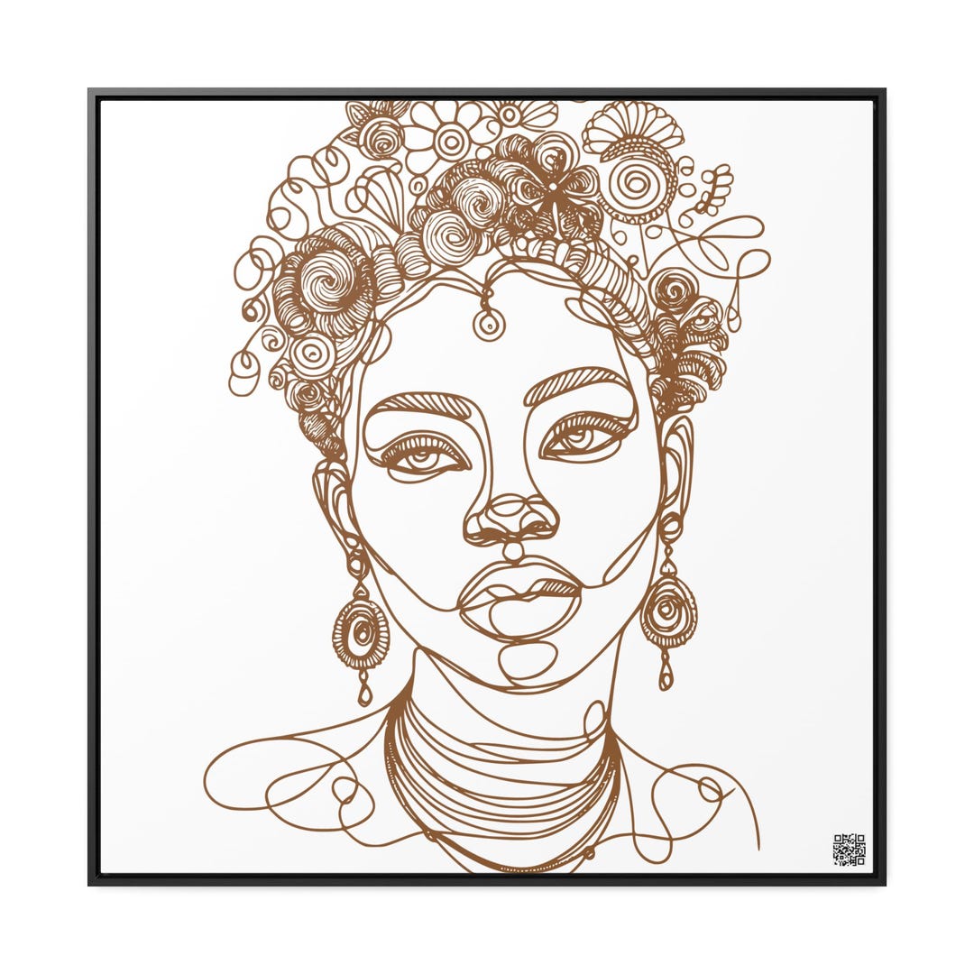 African Woman #1 | Line Drawing of Black Woman | Portrait of a Black ...