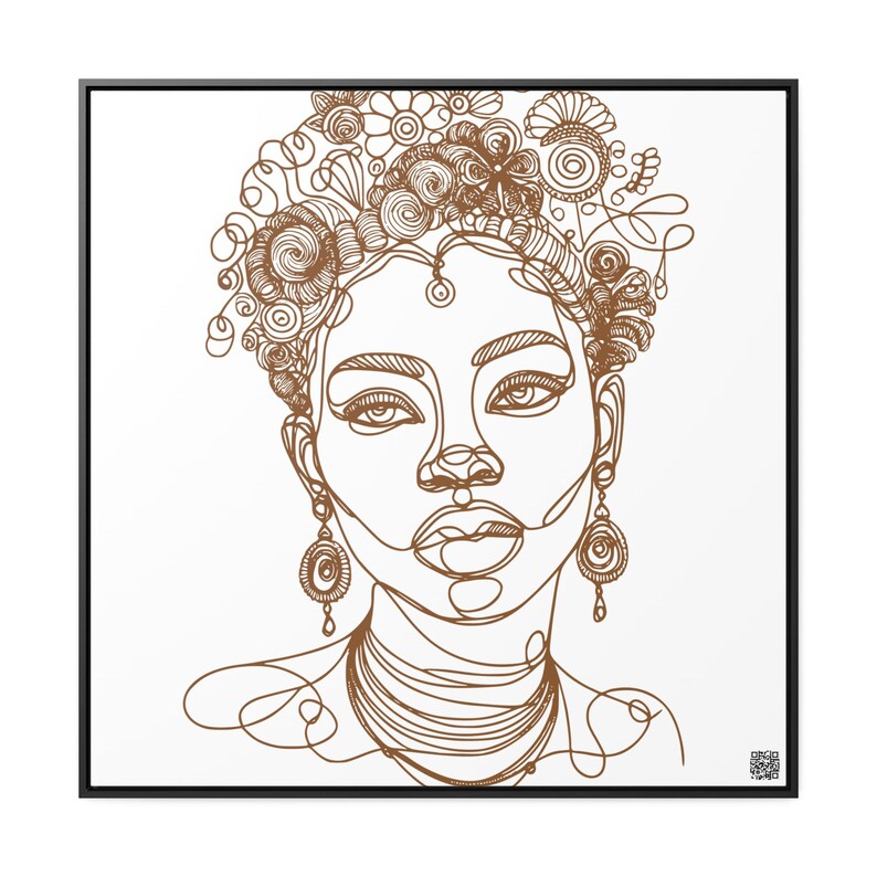 African Woman #1 | Line Drawing of Black Woman | Portrait of a Black ...