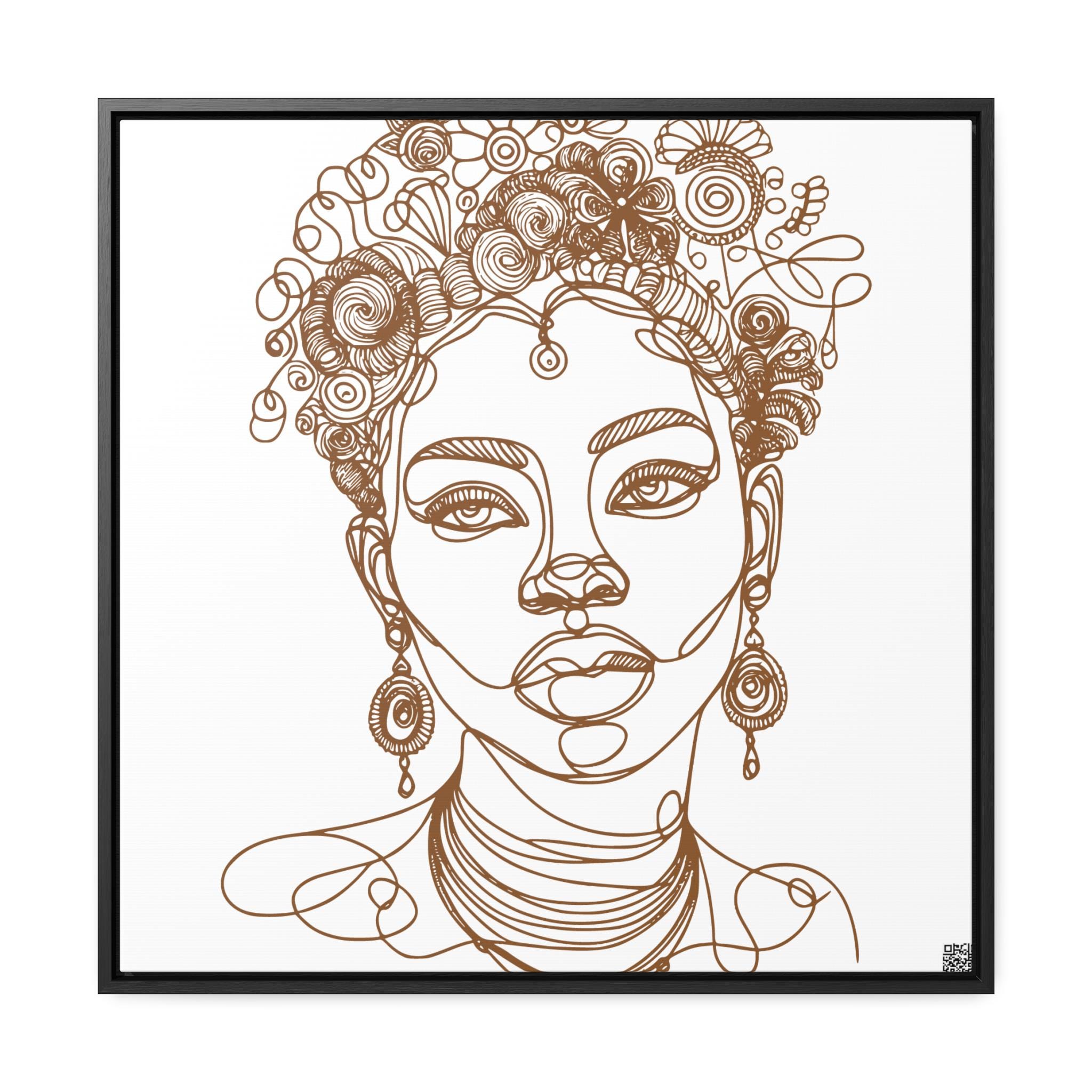 African Woman #1 | Line Drawing of Black Woman | Portrait of a Black ...
