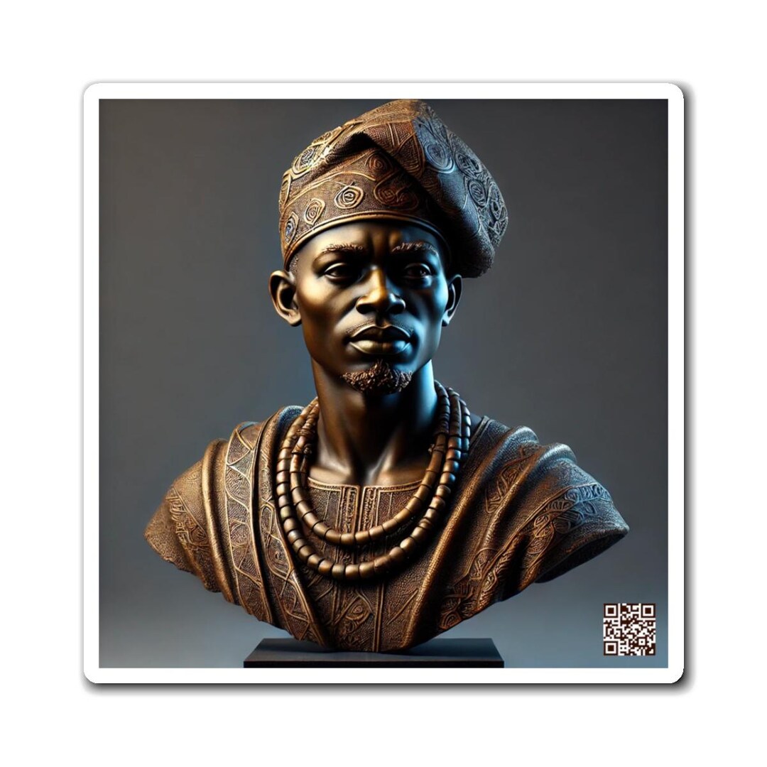 Magnets - African Man Bronze Bust Fridge Magnet, Home Decor, Kitchen ...