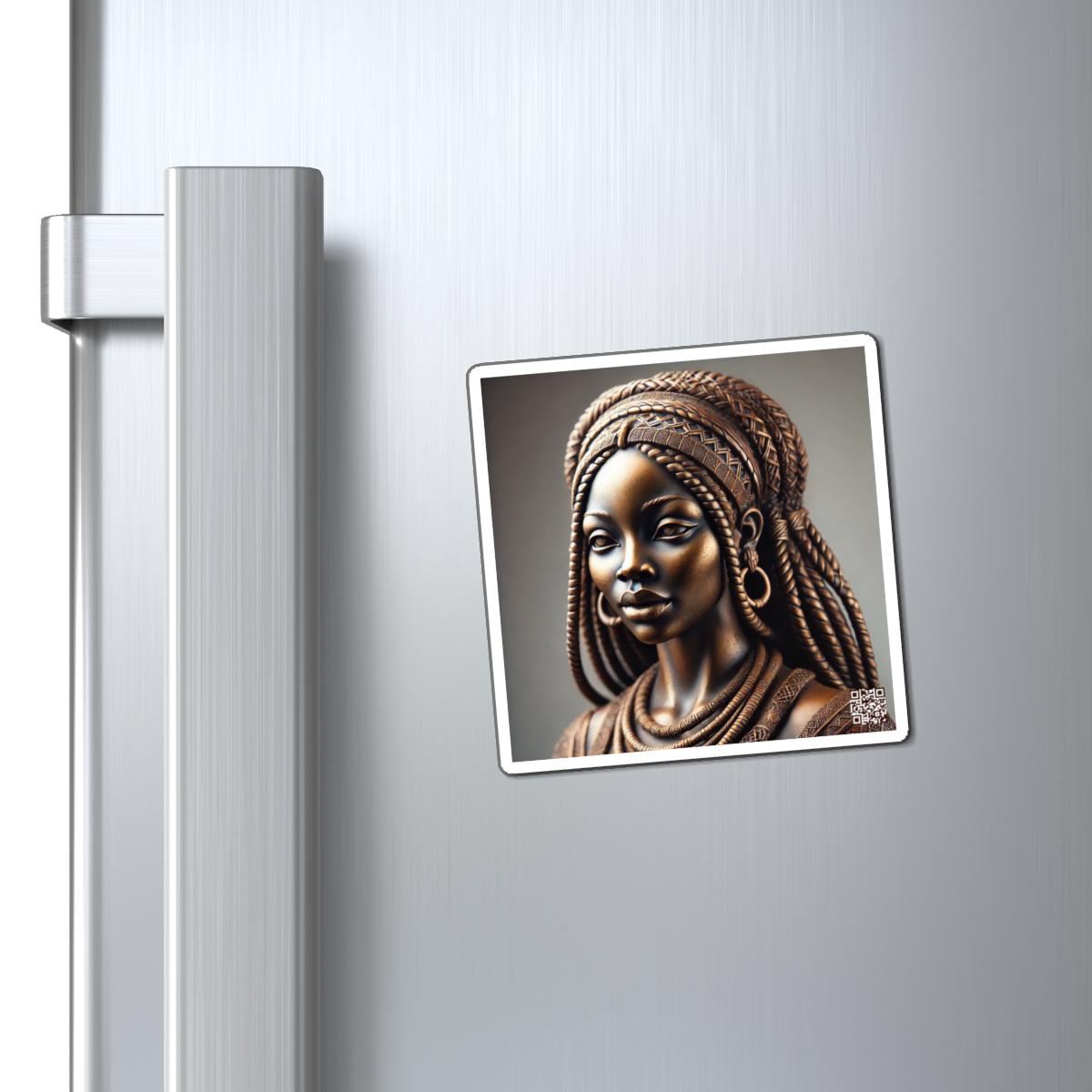 Magnets, African Woman Bronze Bust Fridge Magnet, Home Decor, Kitchen ...