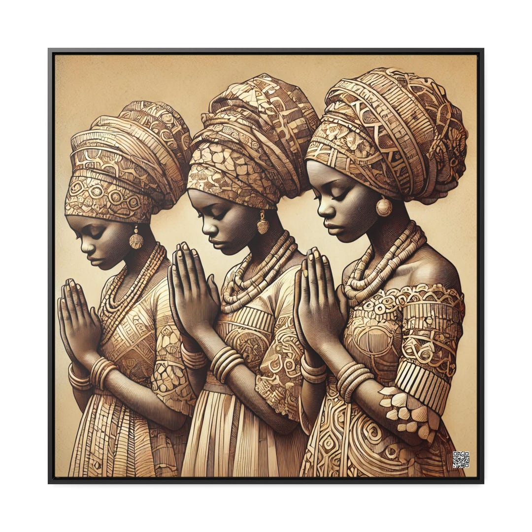 Praying Sisters | Young Africa Women Praying | Black Art | African Art ...