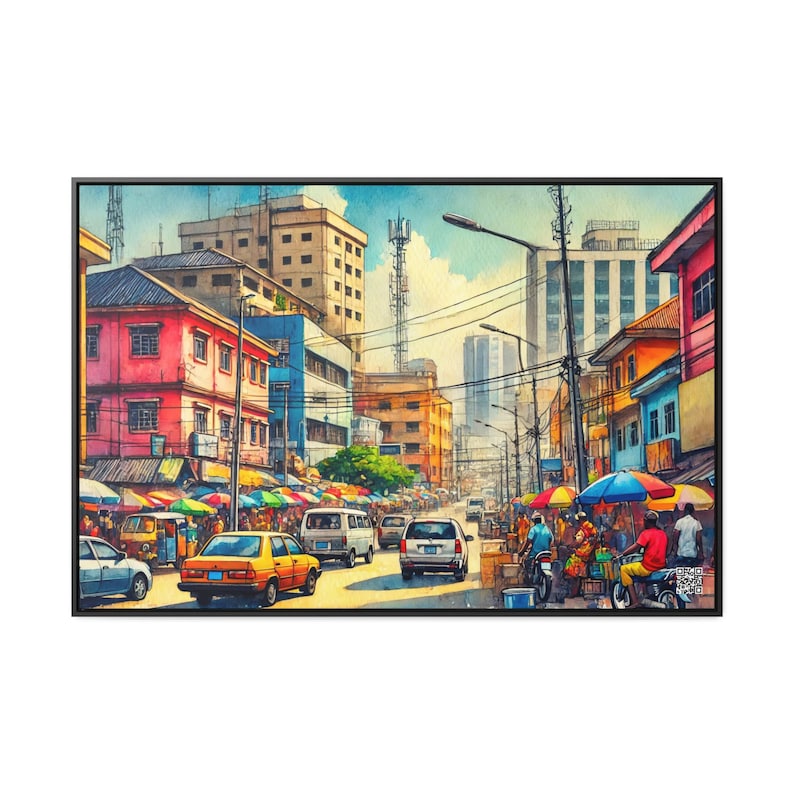 Lagos #1 | Urban Scene in Lagos, Nigeria | African Art - Etsy
