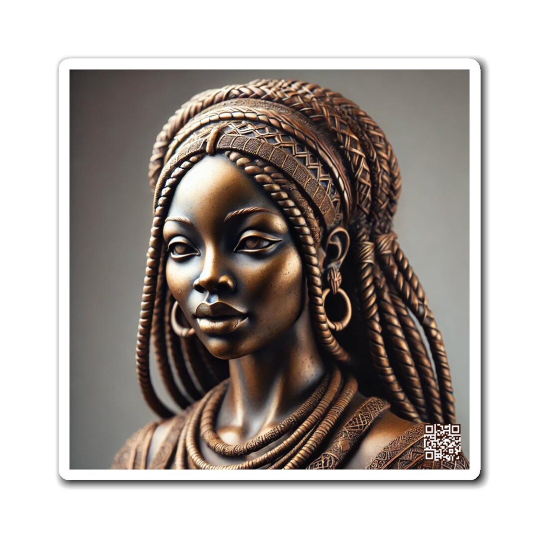 Magnets, African Woman Bronze Bust Fridge Magnet, Home Decor, Kitchen ...