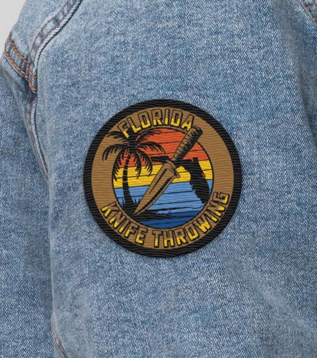 Florida Knife Throwing Embroidered Patches - Etsy