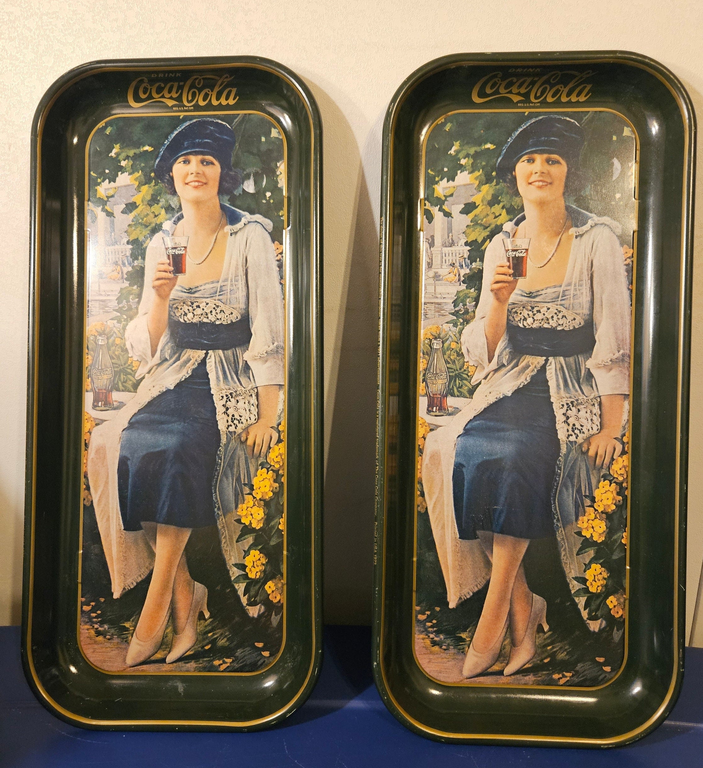Vintage 1972 Coca Cola Trays - Etsy