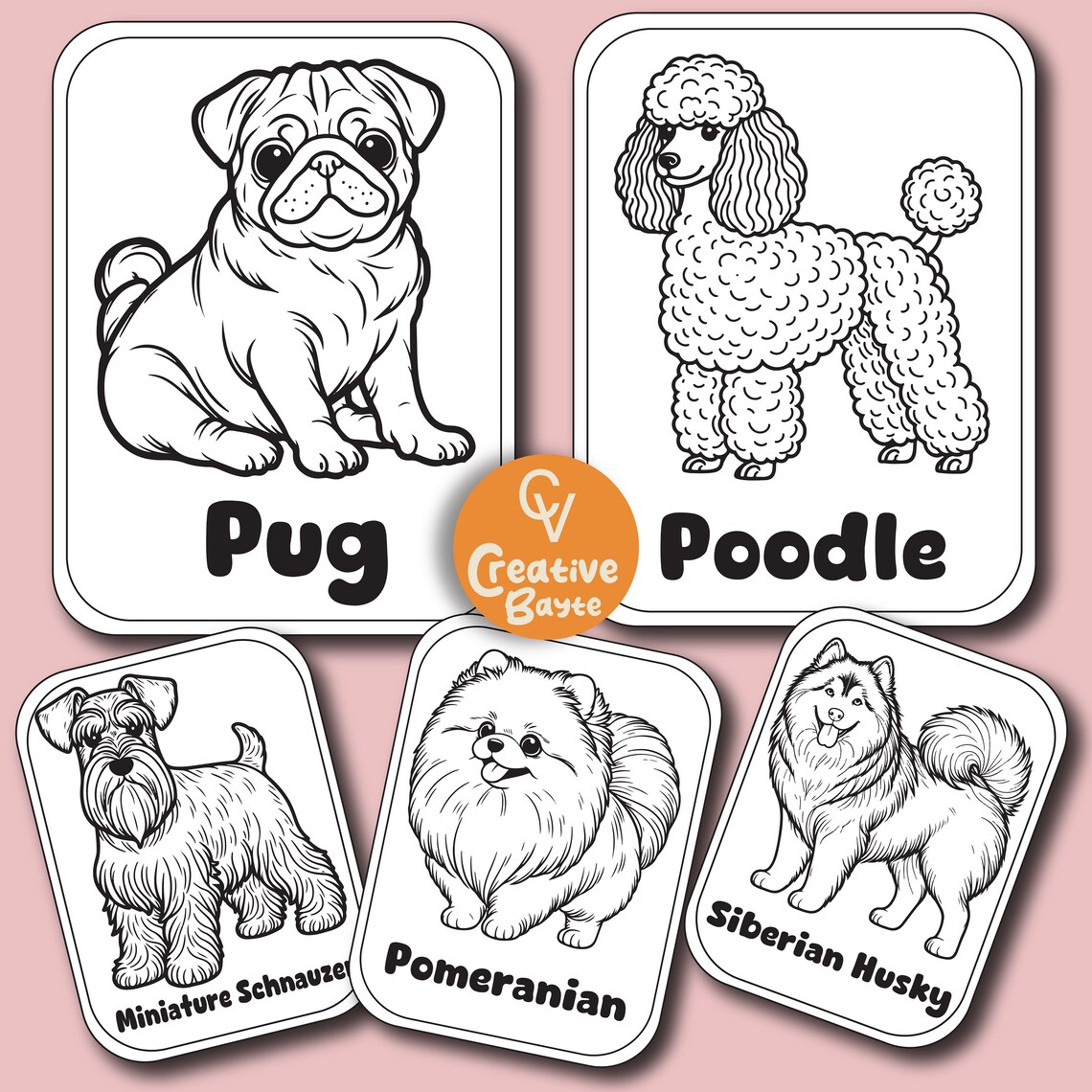 Cute 44 Printable Dogs Breeds Coloring Pages for Kids & Adults, for ...