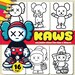 Cute 16 Printable Kaws Graffiti Coloring Pages Kids & Aduls, Bold and ...