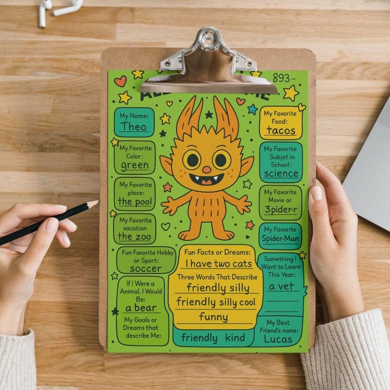 Editable All About Me Worksheet | Labubu Back to School Icebreaker ...