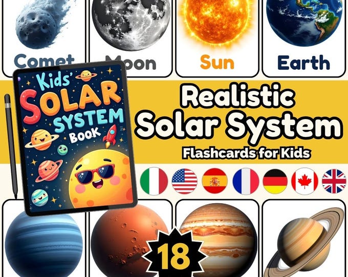 Solar System Flashcards - Learn and Fun - Printable Montessori ...