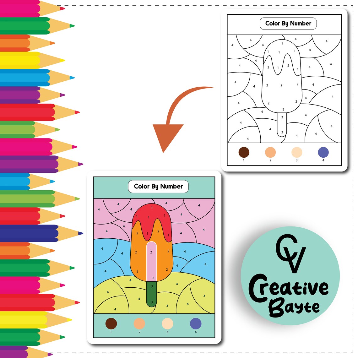 41 Printable Color by Number Coloring Pages for Kids, Toddlers, and ...