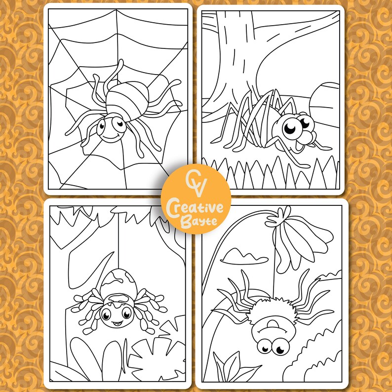 Cute 20 Printable Spider Coloring Pages for Kids & Adults, for ...