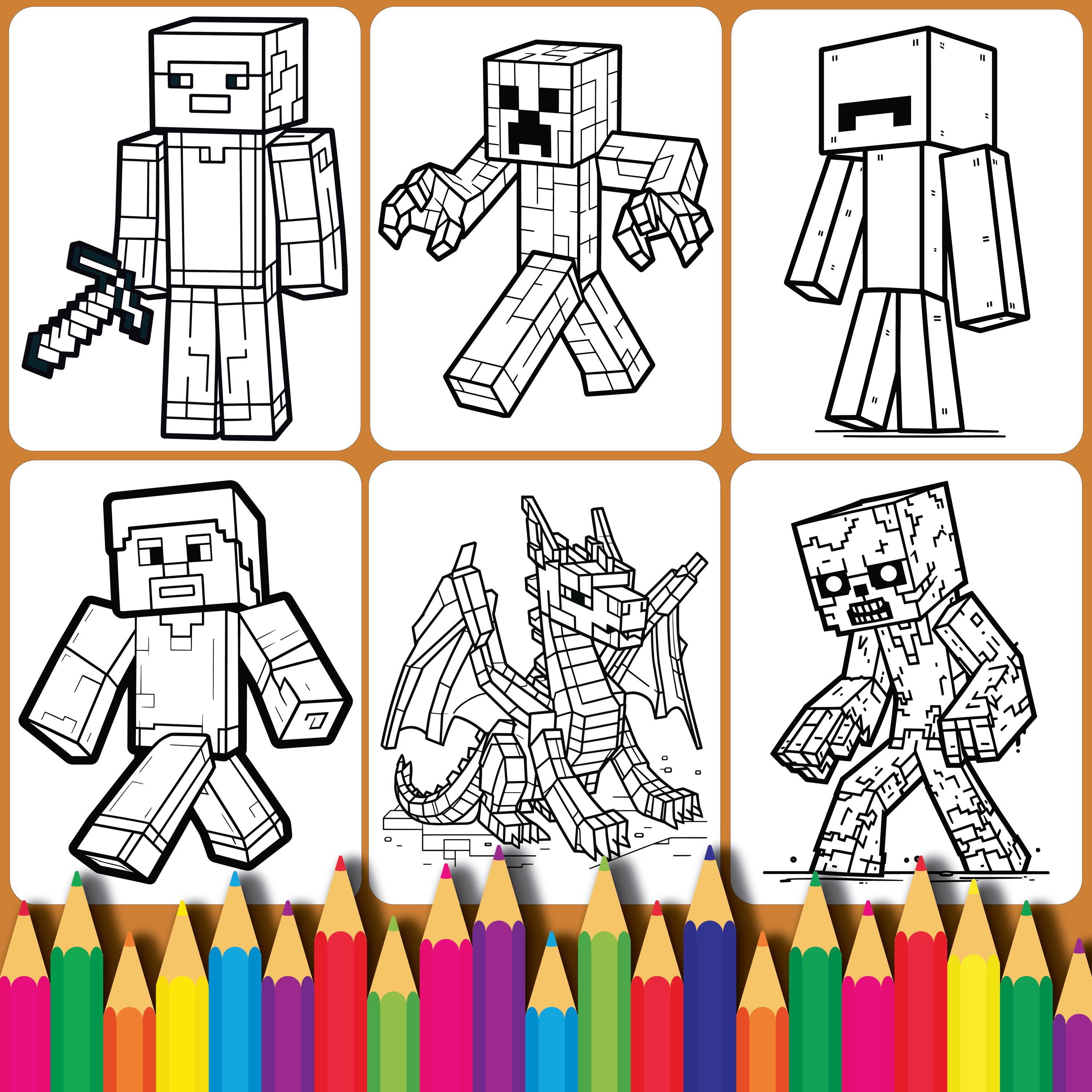 16 Printable Minecraft Coloring Pages for Kids & Adults, Video Game ...