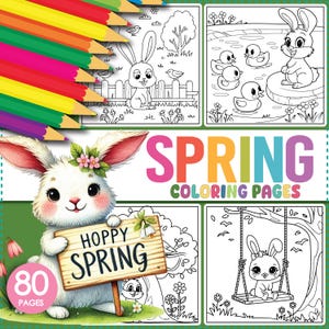 Cute 80 Bold and Easy Printable Spring Coloring Pages Gift for Kids ...