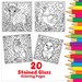 20 Printable Farm Animals Stained Glass Coloring Pages for Youngers and ...