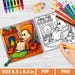 Spooky Cozy Hygge Coloring Pages | Cute Halloween Ghosts, Skeletons ...