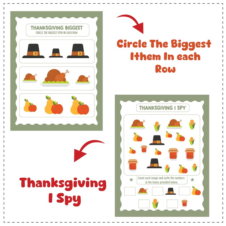 Fun 110 Printable Thanksgiving Activity Book for Kids Kindergarten ...