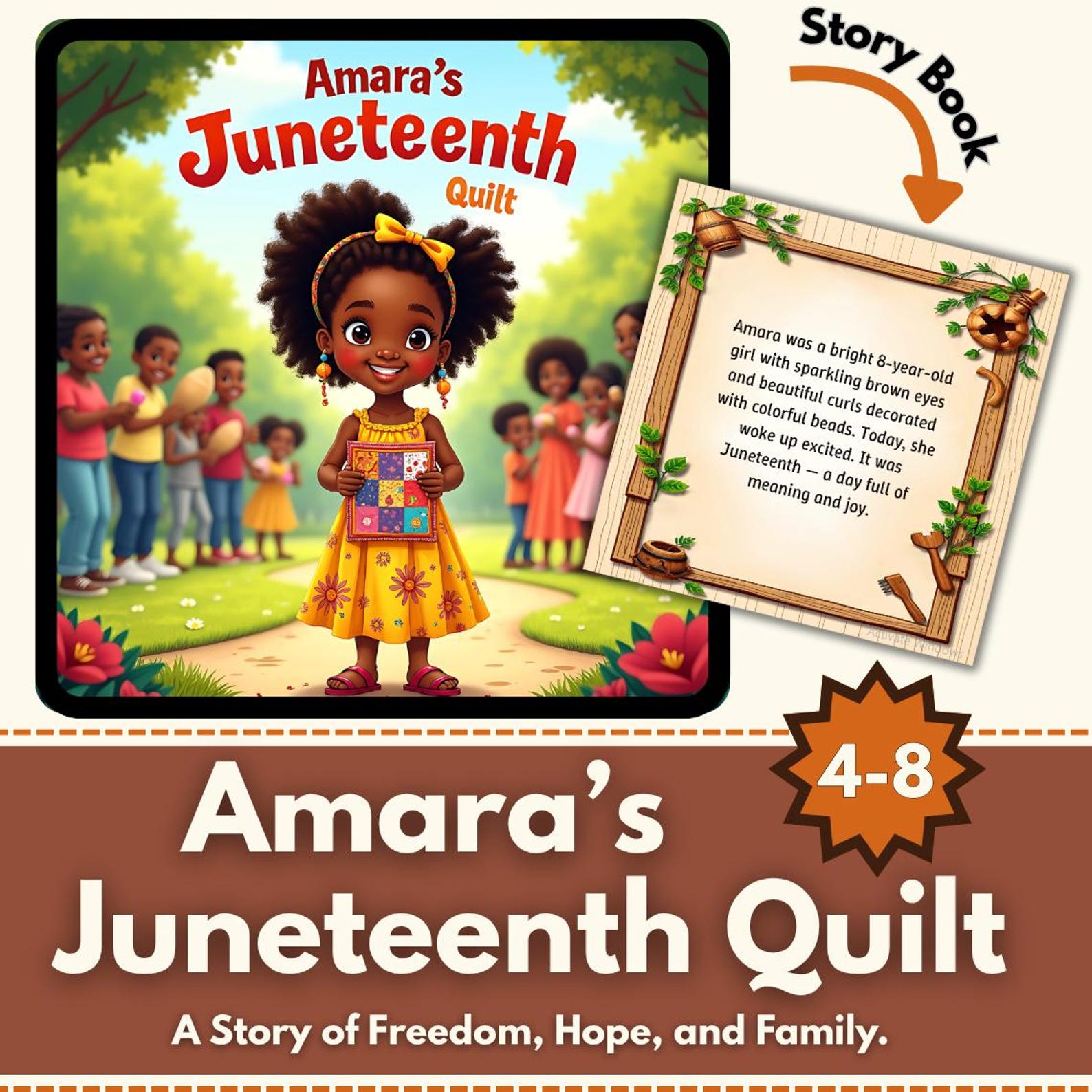 Juneteenth Children's Book: Amara's Freedom Journey (digital Download ...