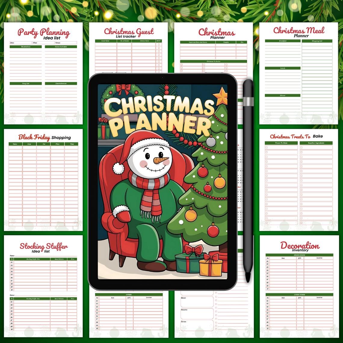 Cute 31 Printable Christmas Planner, Holidays Planner, Christmas Gift ...