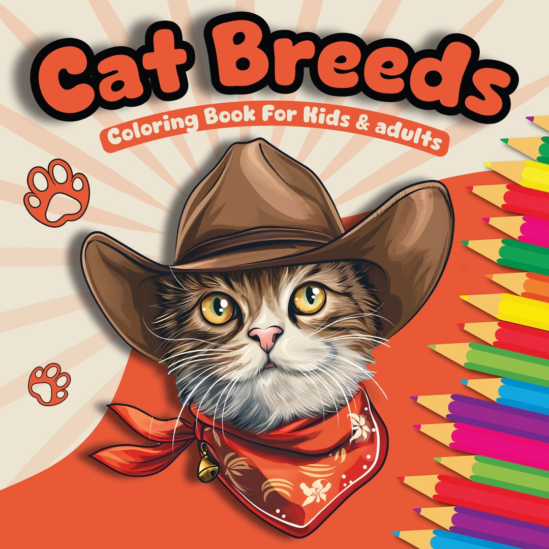 Cute 25 Printable Cats Breeds Coloring Pages for Kids & Adults, for ...