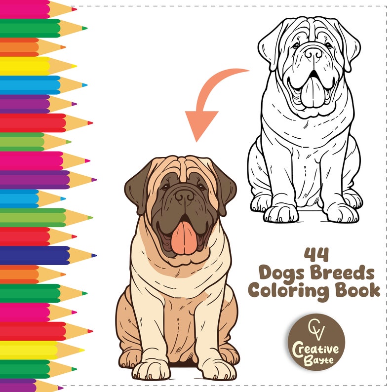 Cute 44 Printable Dogs Breeds Coloring Pages for Kids & Adults, for ...