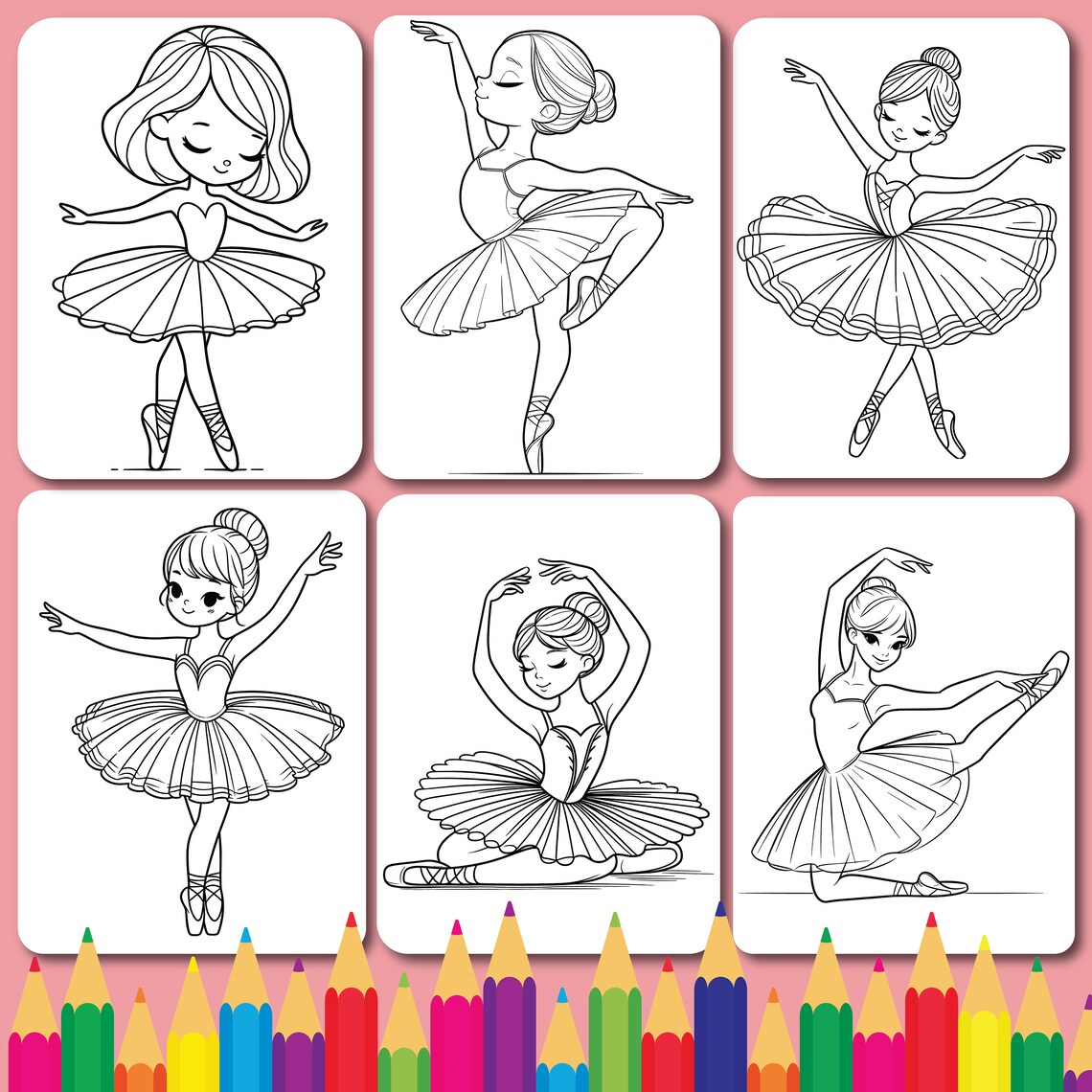 Cute 28 Printable Ballerina Dancing Coloring Pages for Kids & Adults ...