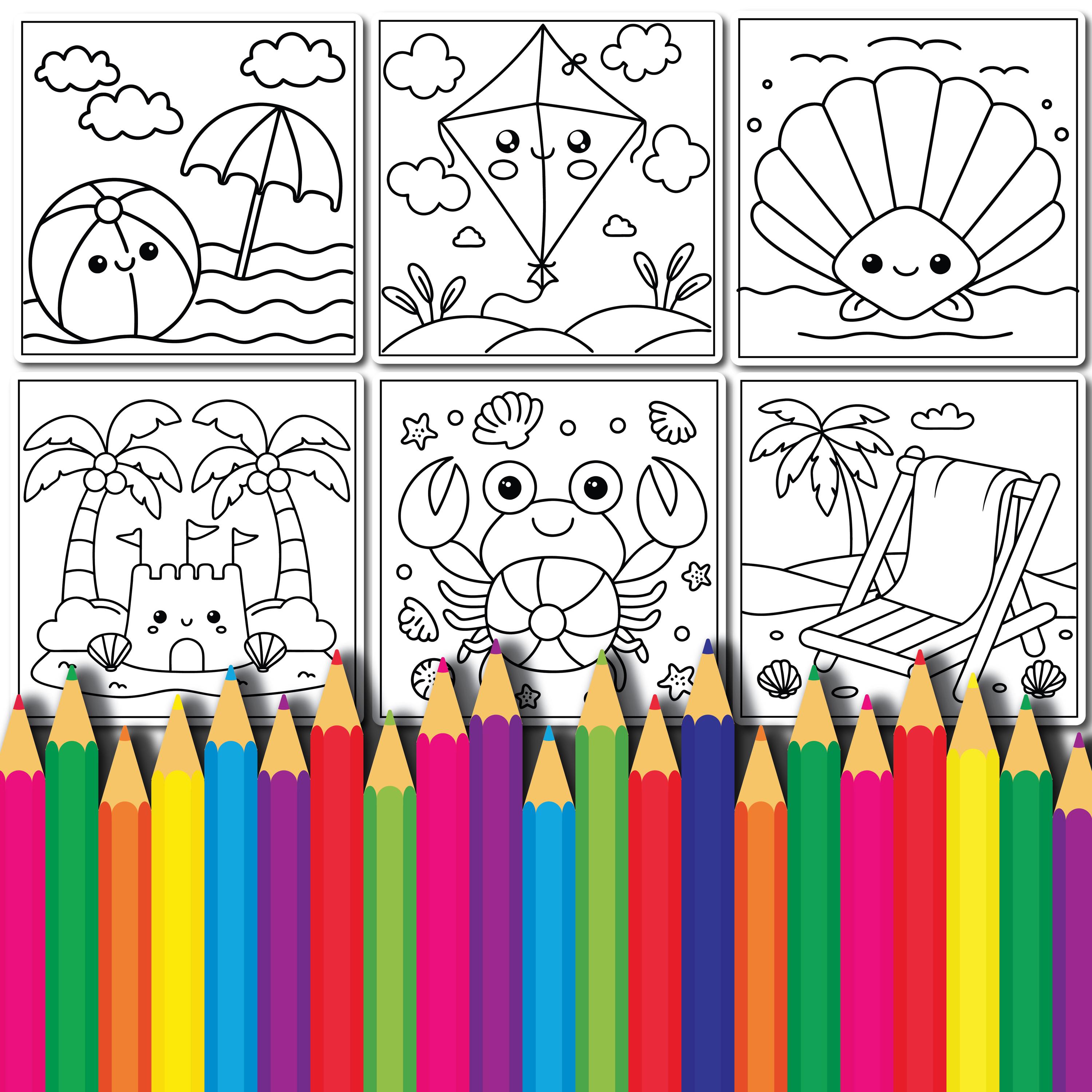 Cute 133 Bold & Easy Printable Summer Coloring Pages Gift for Kids ...
