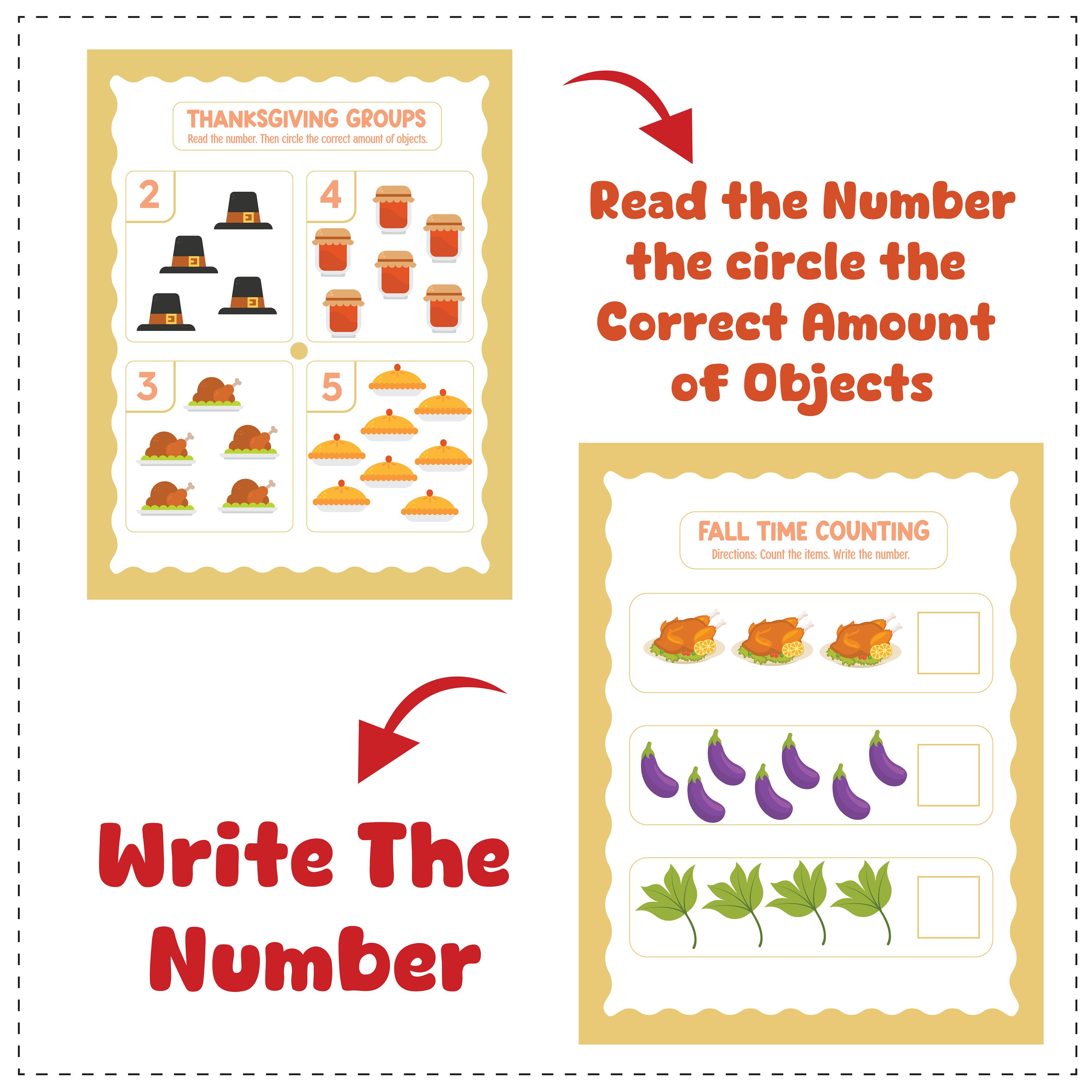 Fun 110 Printable Thanksgiving Activity Book for Kids Kindergarten ...