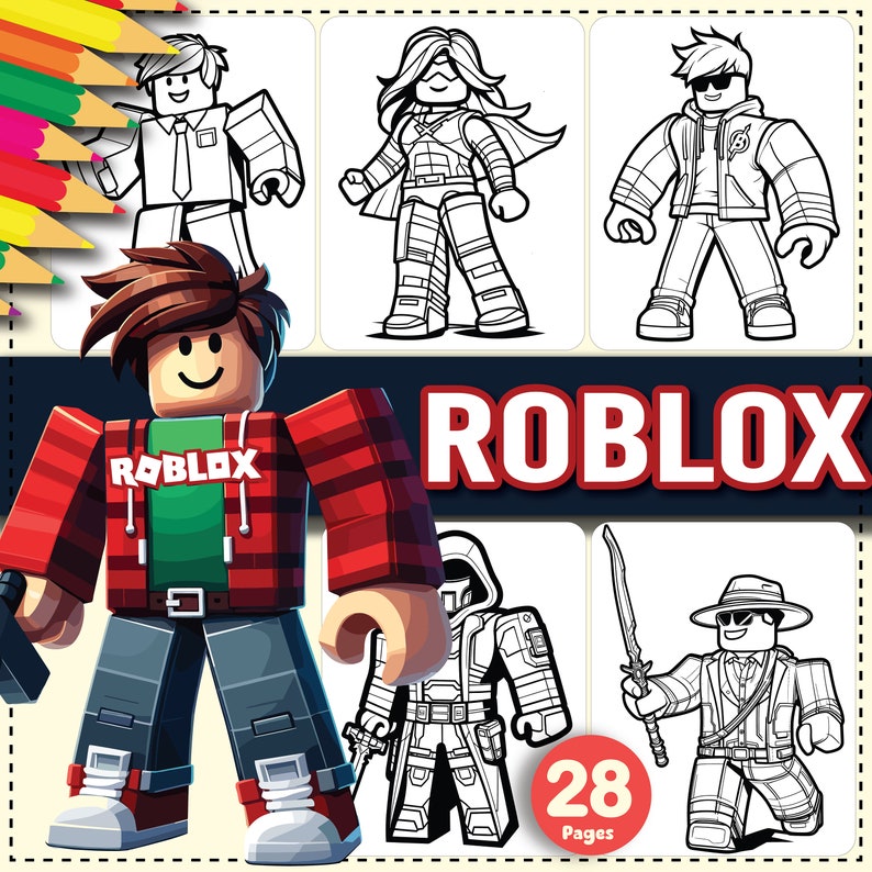 28 Printable Roblox Coloring Pages for Kids & Adults, Simple and Easy ...