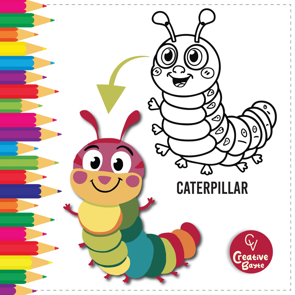 Bug and Insect Coloring Pages, for Relaxation & Stress Relief Featuring ...