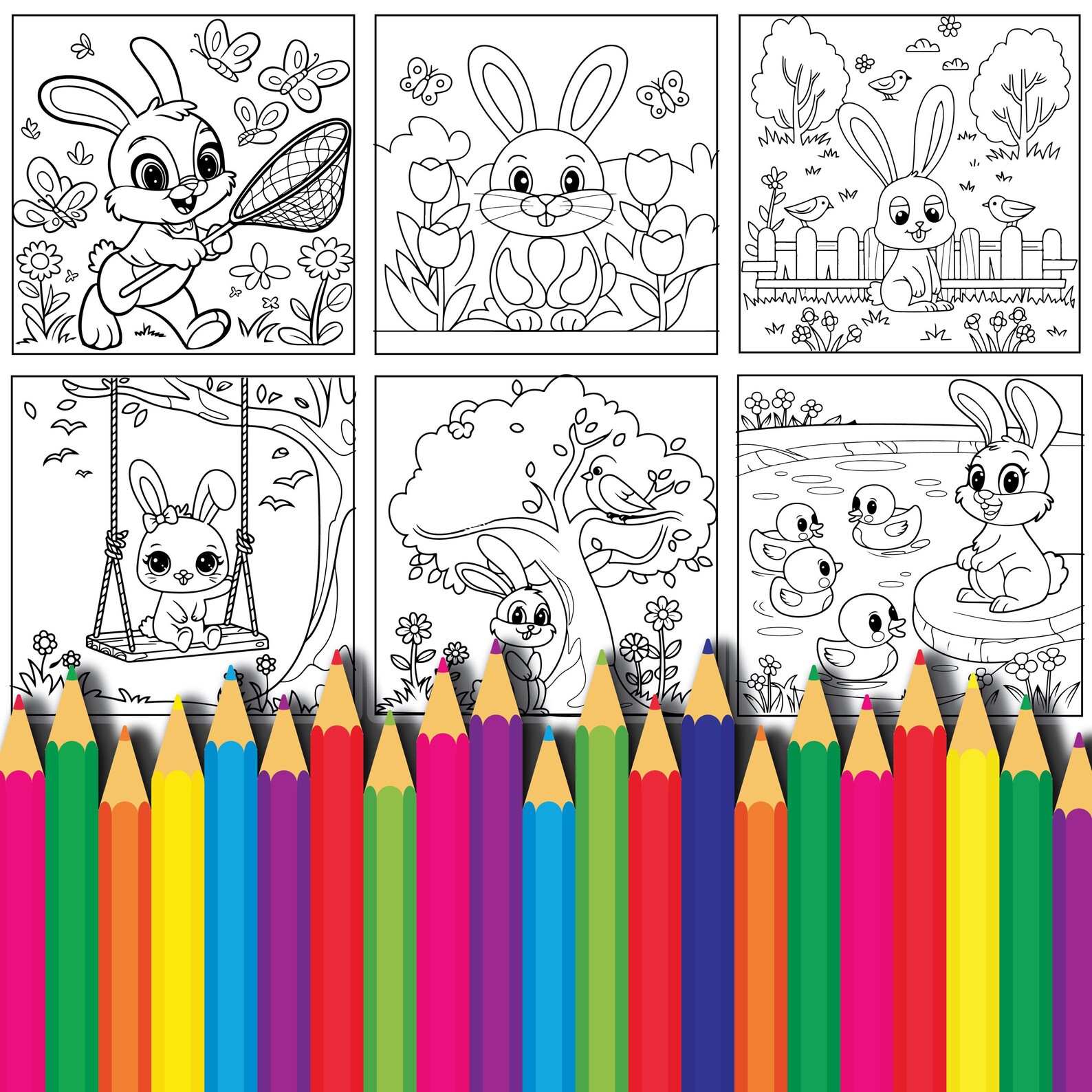 Cute 80 Bold and Easy Printable Spring Coloring Pages Gift for Kids ...