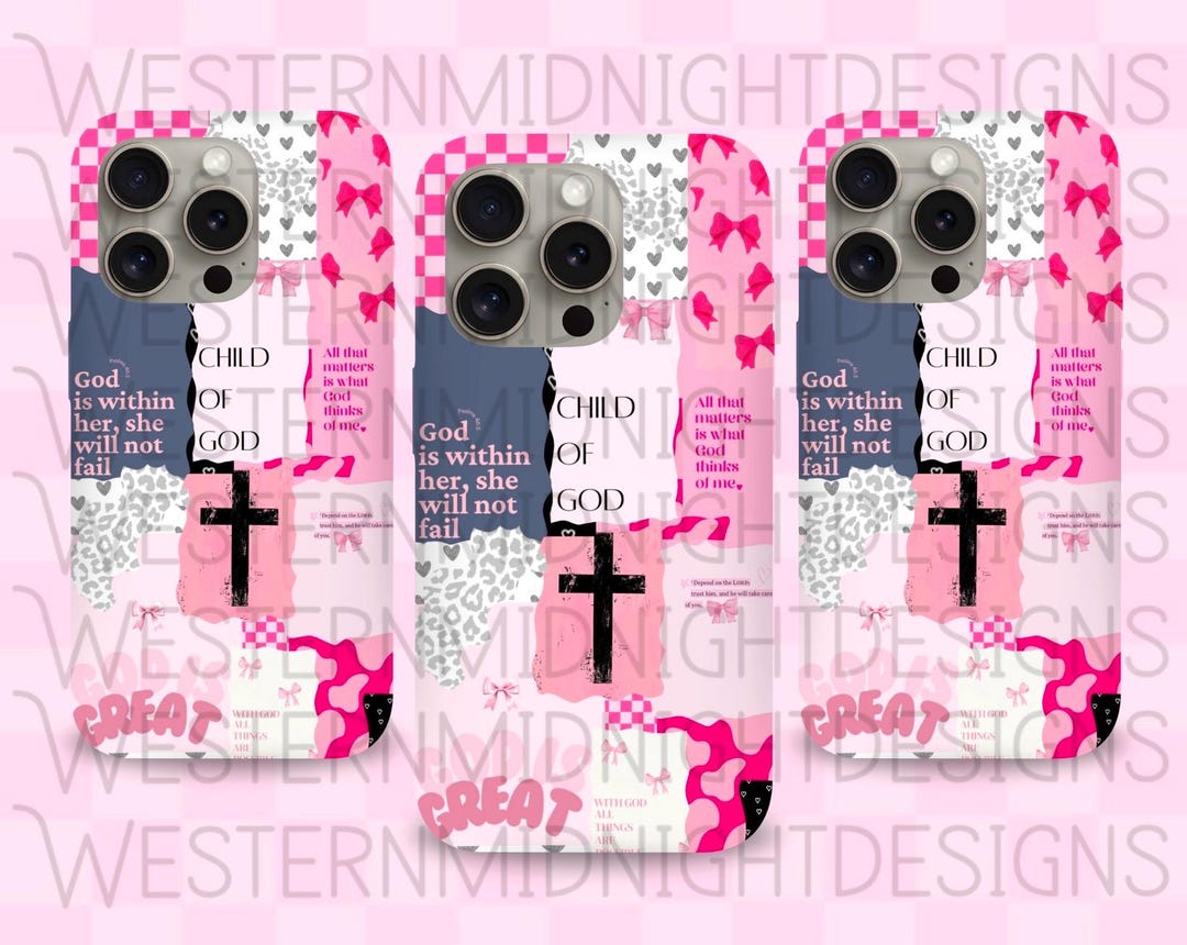 Christian Sublimation Phone Case Design| Small Business/girly/ Bows ...