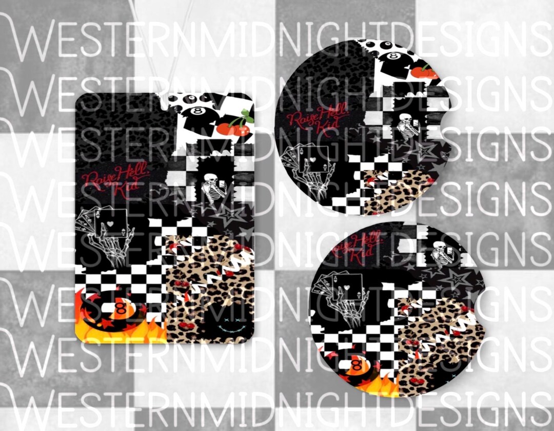 Western Grunge Sublimation Freshie Design| Png/car Freshie/car Coasters ...