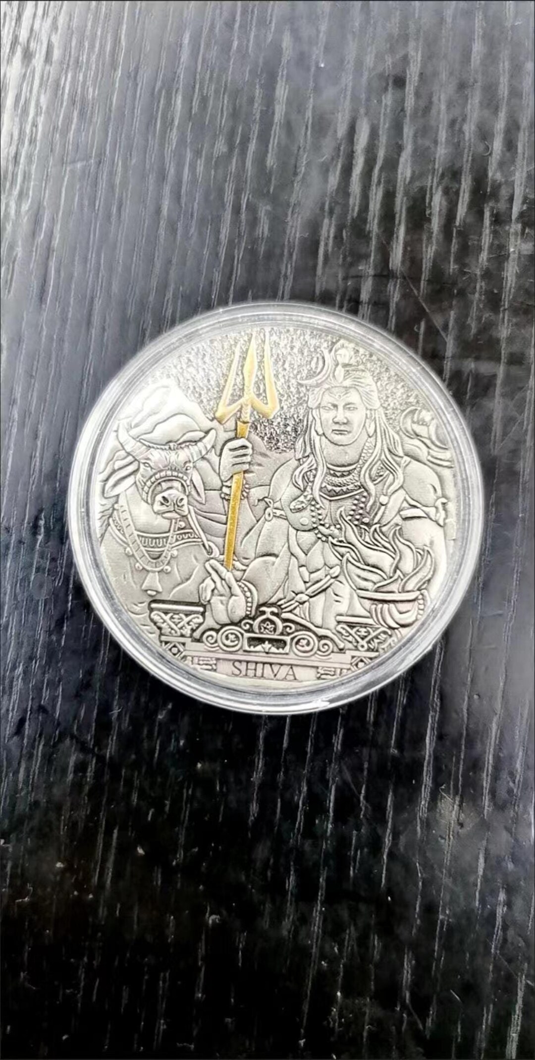 Lord Shiva Themed Commemorative Coins Ancient Indian Mythology Relief ...