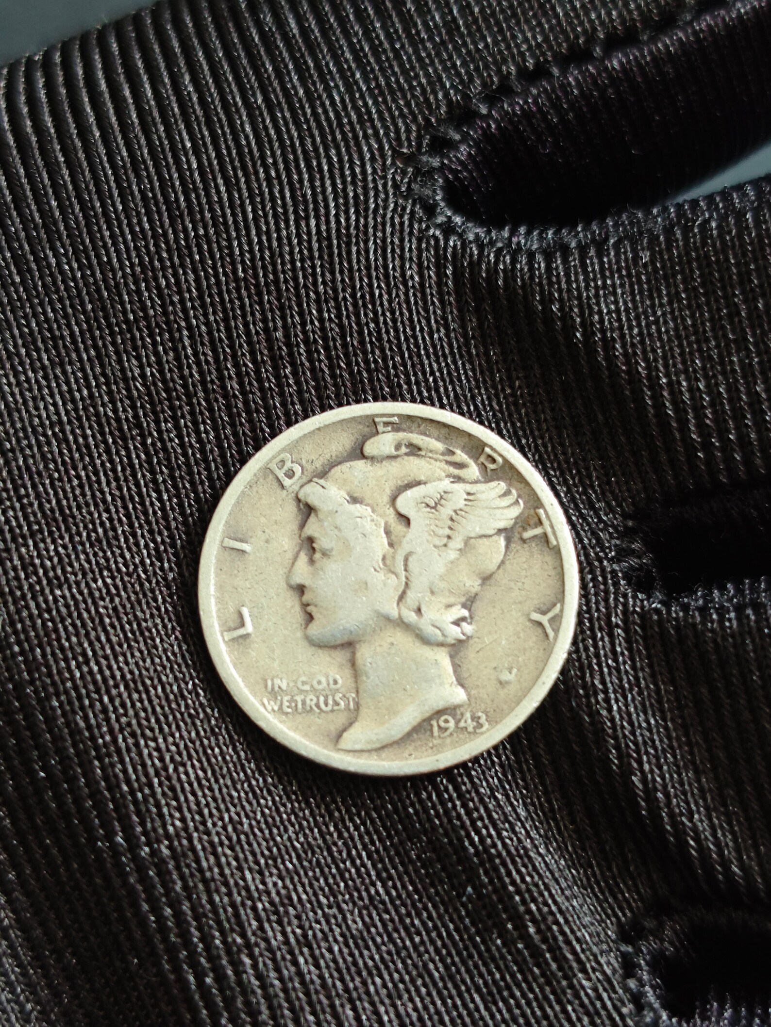 Rare 1930-1945 American Peter Pan Mercury 10-cent Silver Coin,gifts for ...