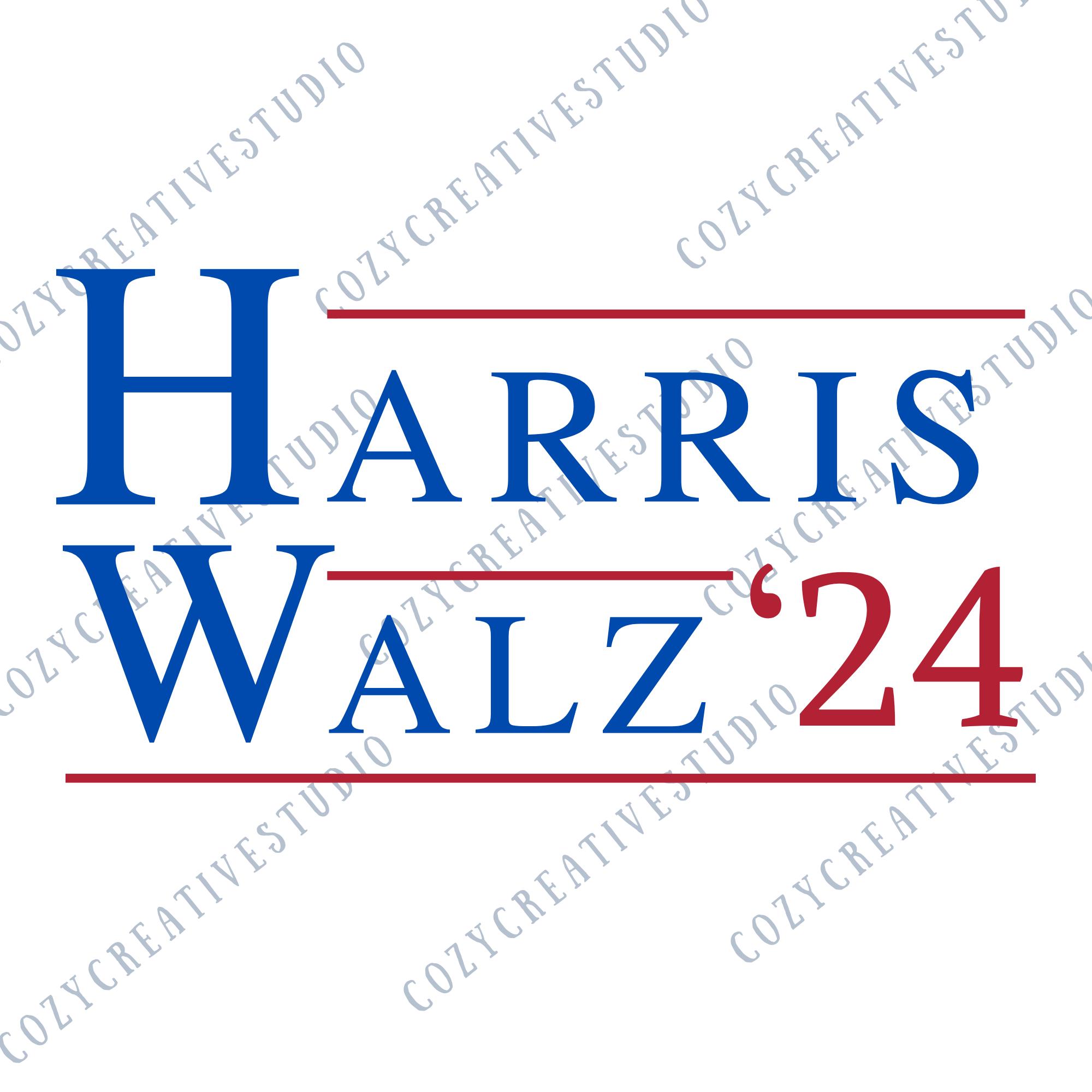 Harris Walz 2024 SVG and PNG, Harris Walz 2024, Kamala for President ...