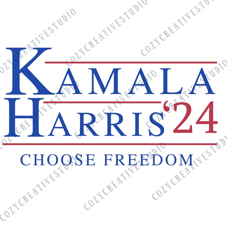 Choose Freedom Kamala 2024 SVG and PNG, Kamala Harris 2024, Kamala for ...